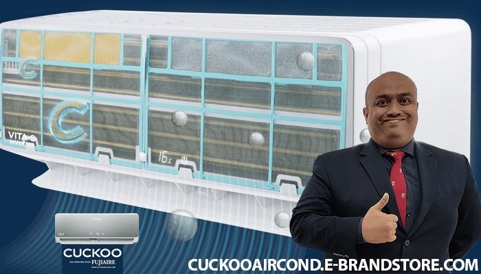 Cuckoo Aircond Vita-S | Smart Inverter Air Conditioner 1.0HP 1.5HP